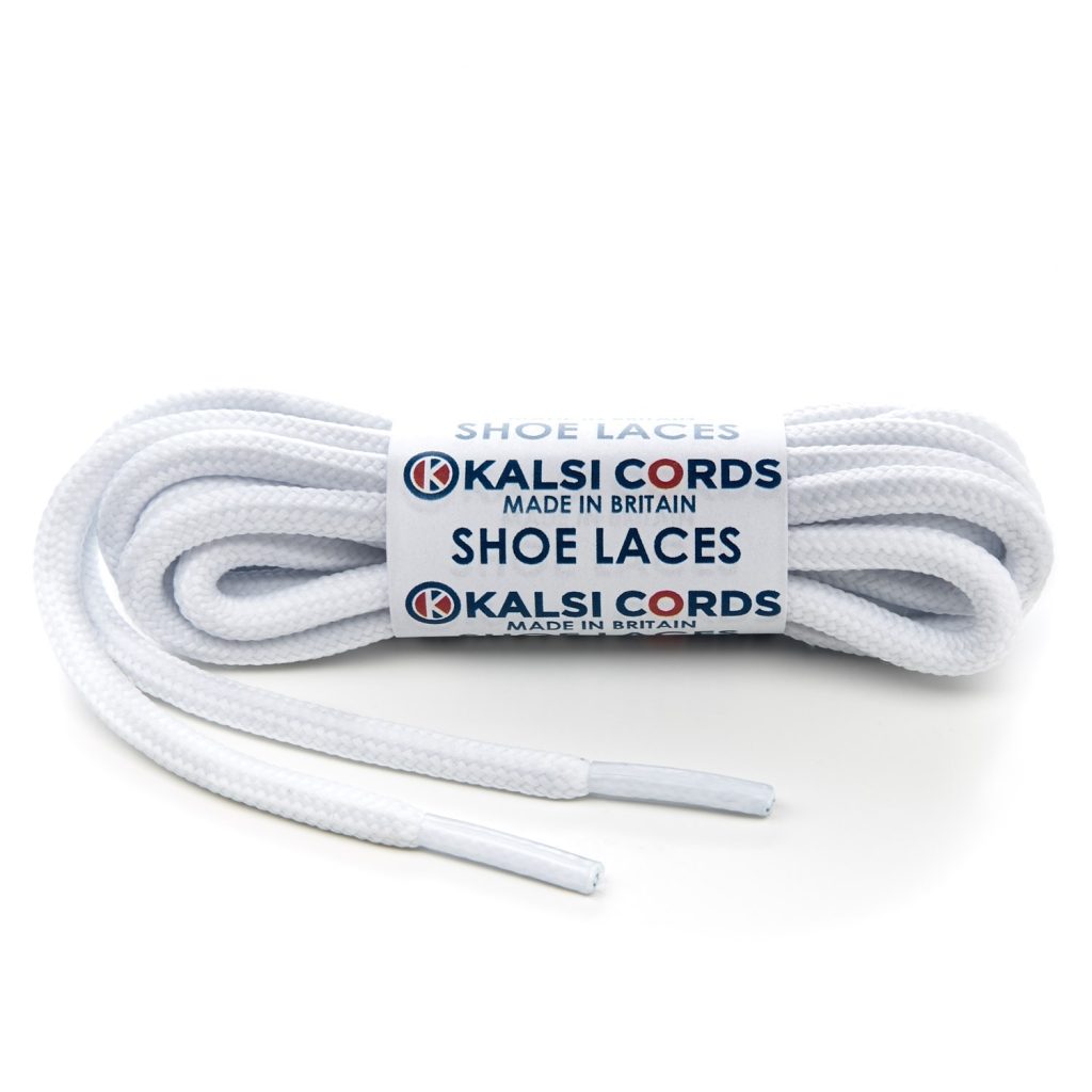 Optic White 5mm Round Cord Shoe Laces - Rope Lace by Kalsi Cords