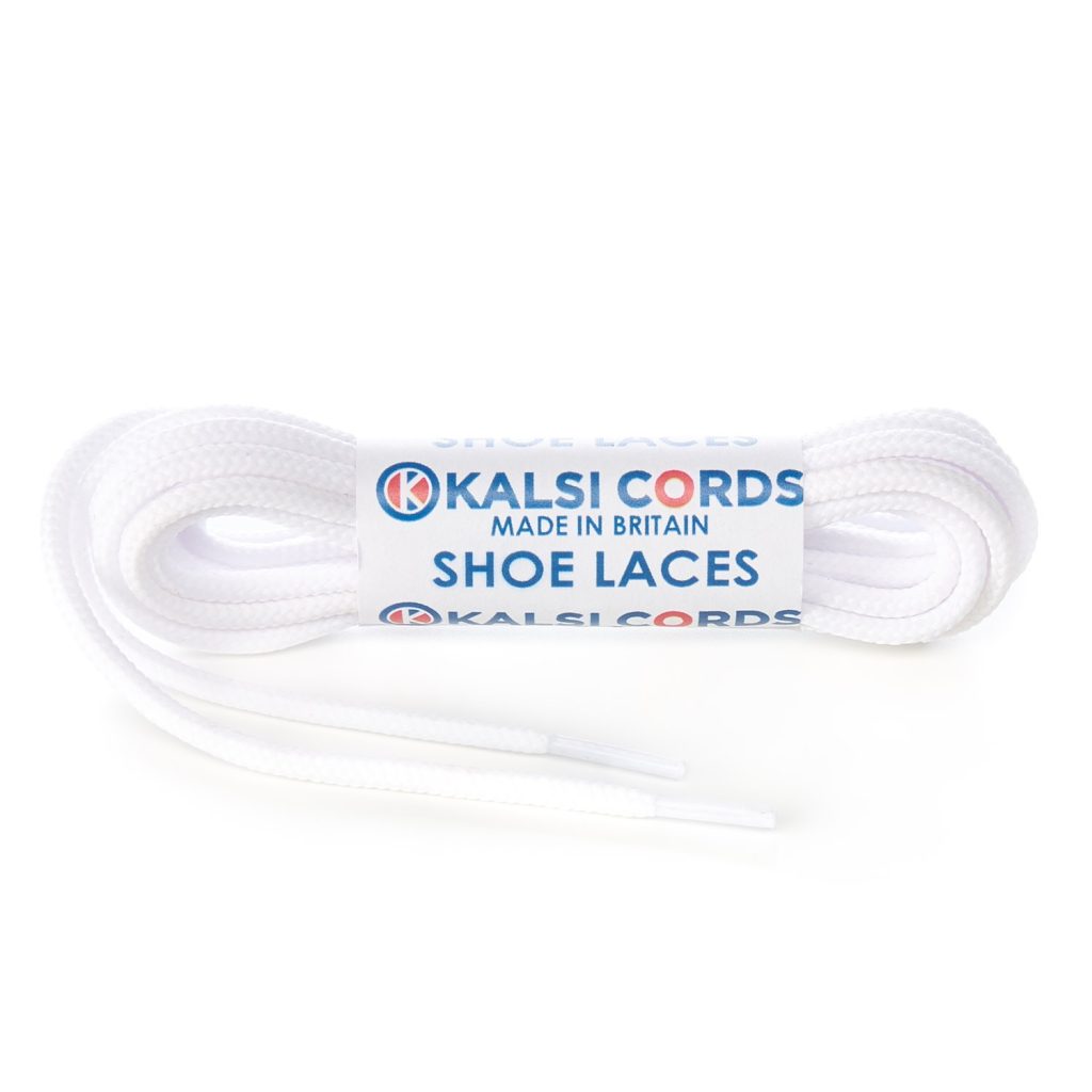 Kalsi Cords | Optic White 2mm Thin Fine Round Cord Shoe Laces