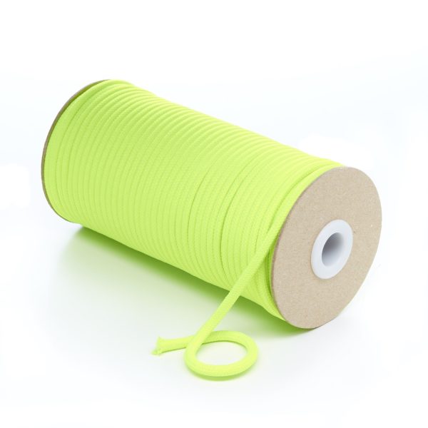 5mm Round Fluorescent Neon Yellow Polyester Cord - by Kalsi Cords 35 ...