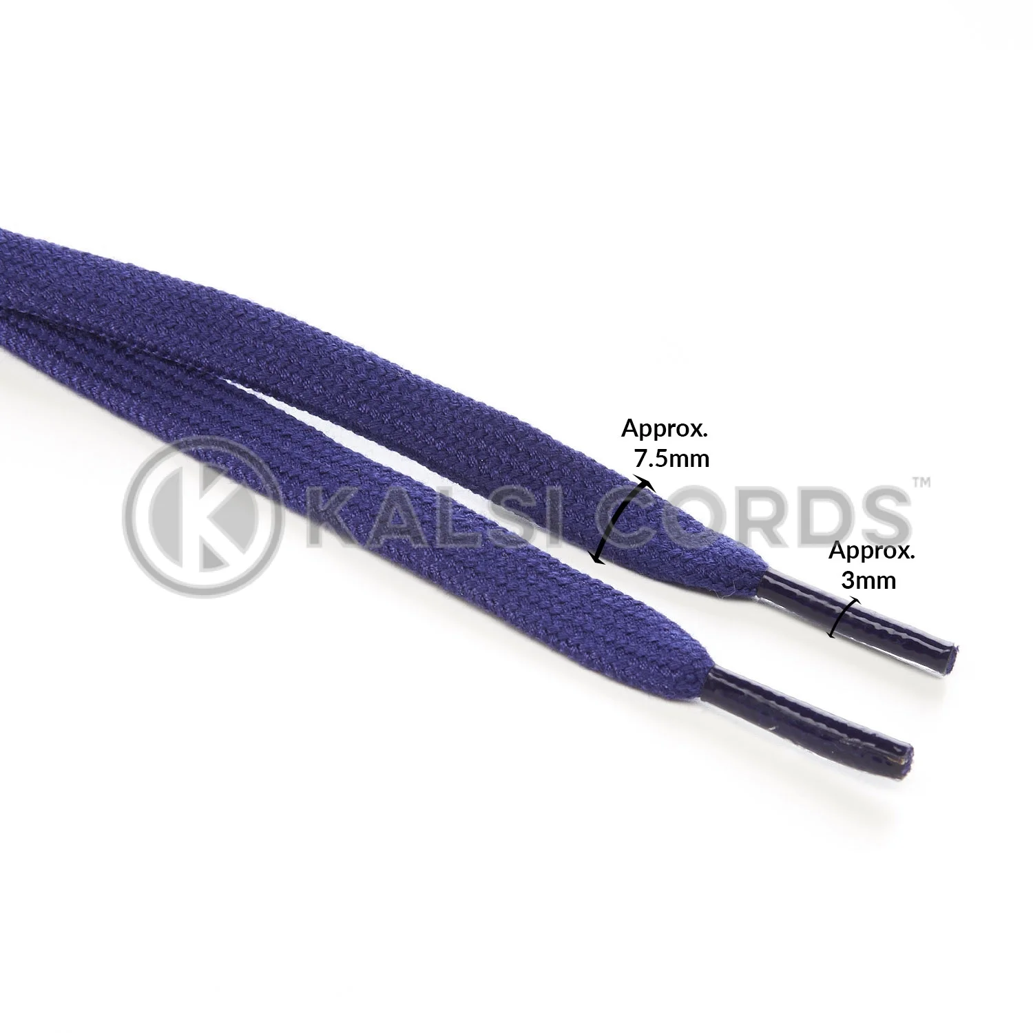 Purple Premium Flat Spun Poly Shoe Laces - by Kalsi Cords