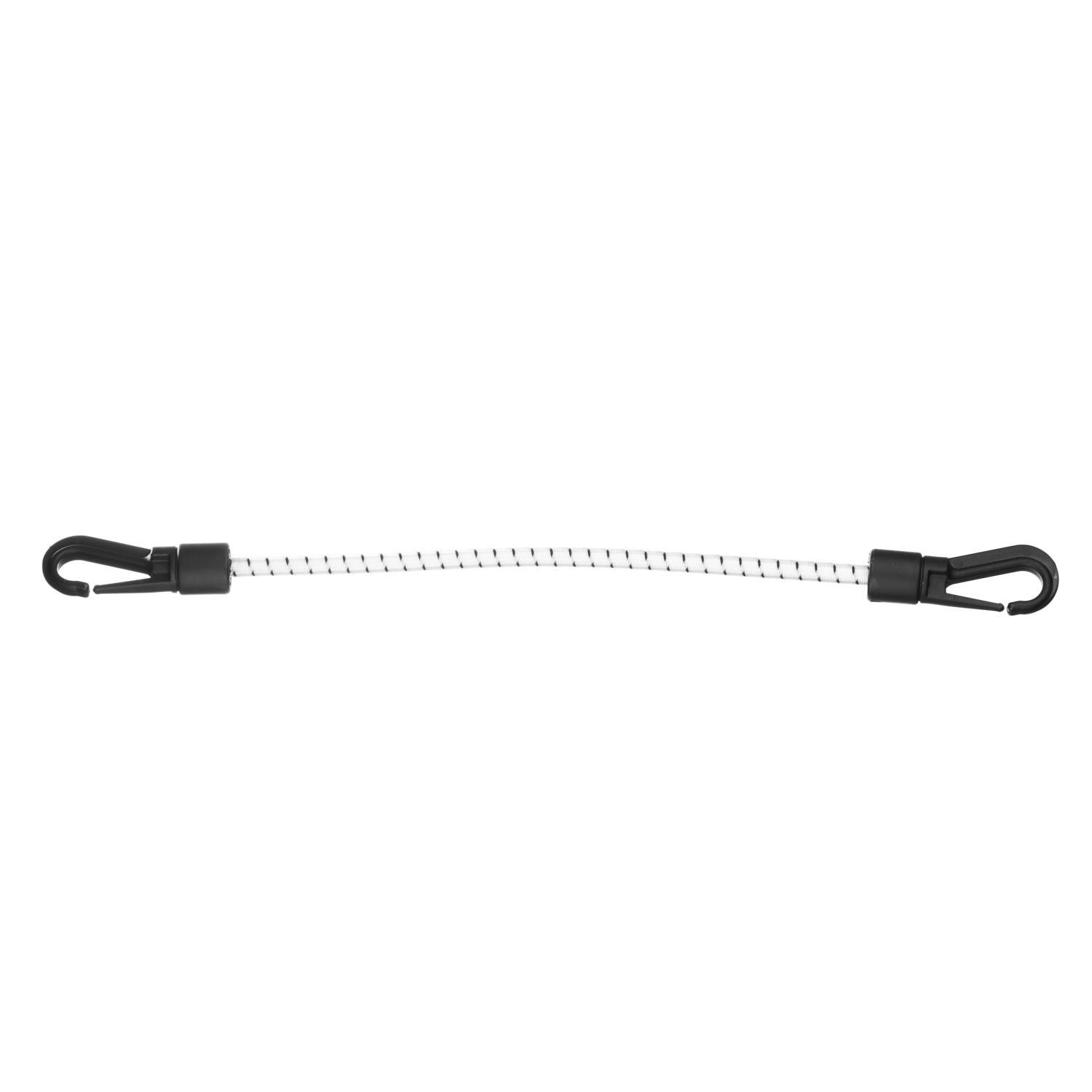 Elastic Gated Hook Tie Bungee Shock Cord White Black Fleck Kalsi Cords