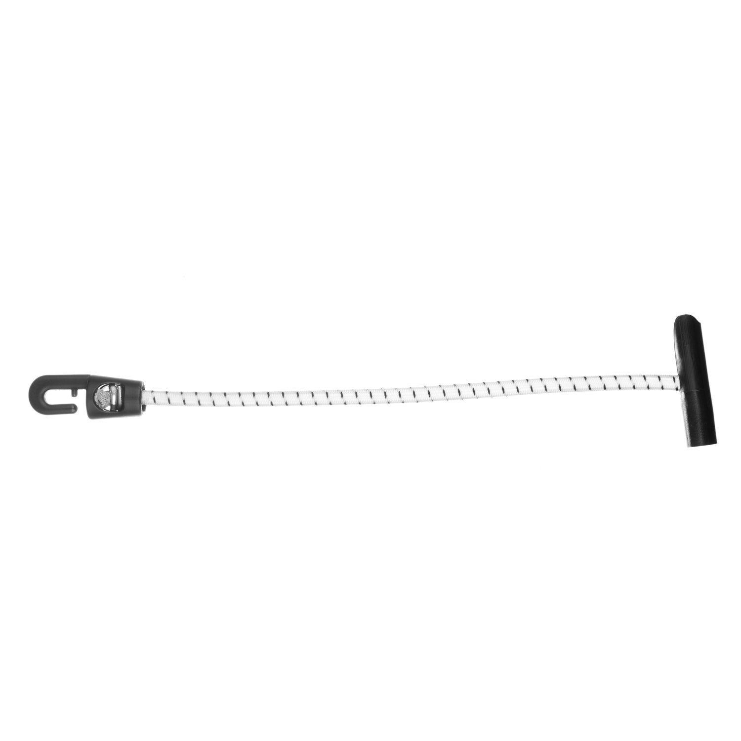 Elastic Mini Hook T Bar Tie Bungee Shock Cord White Black Fleck