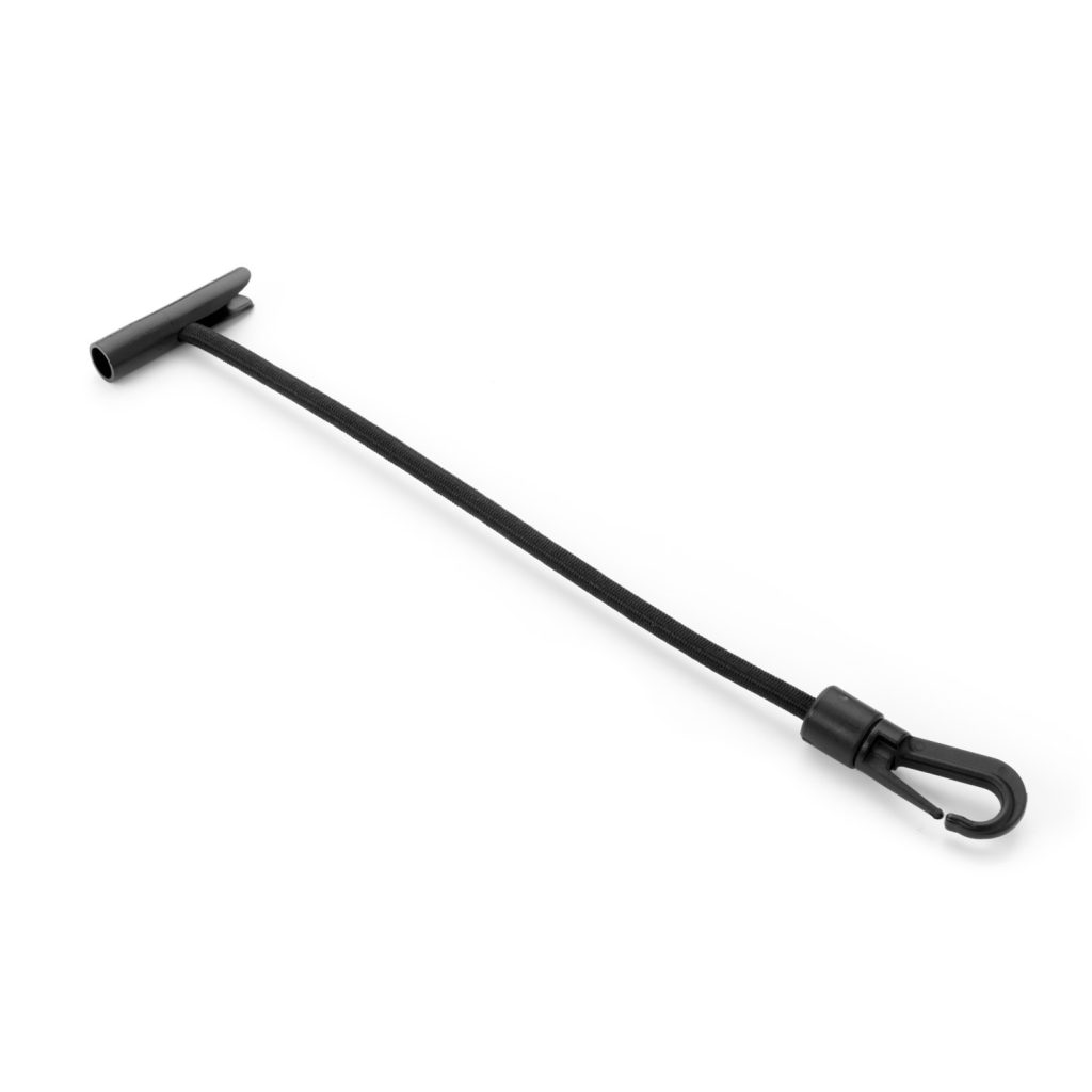 Elastic Gated Hook T Bar Tie Bungee Shock Cord Black - Kalsi Cords UK