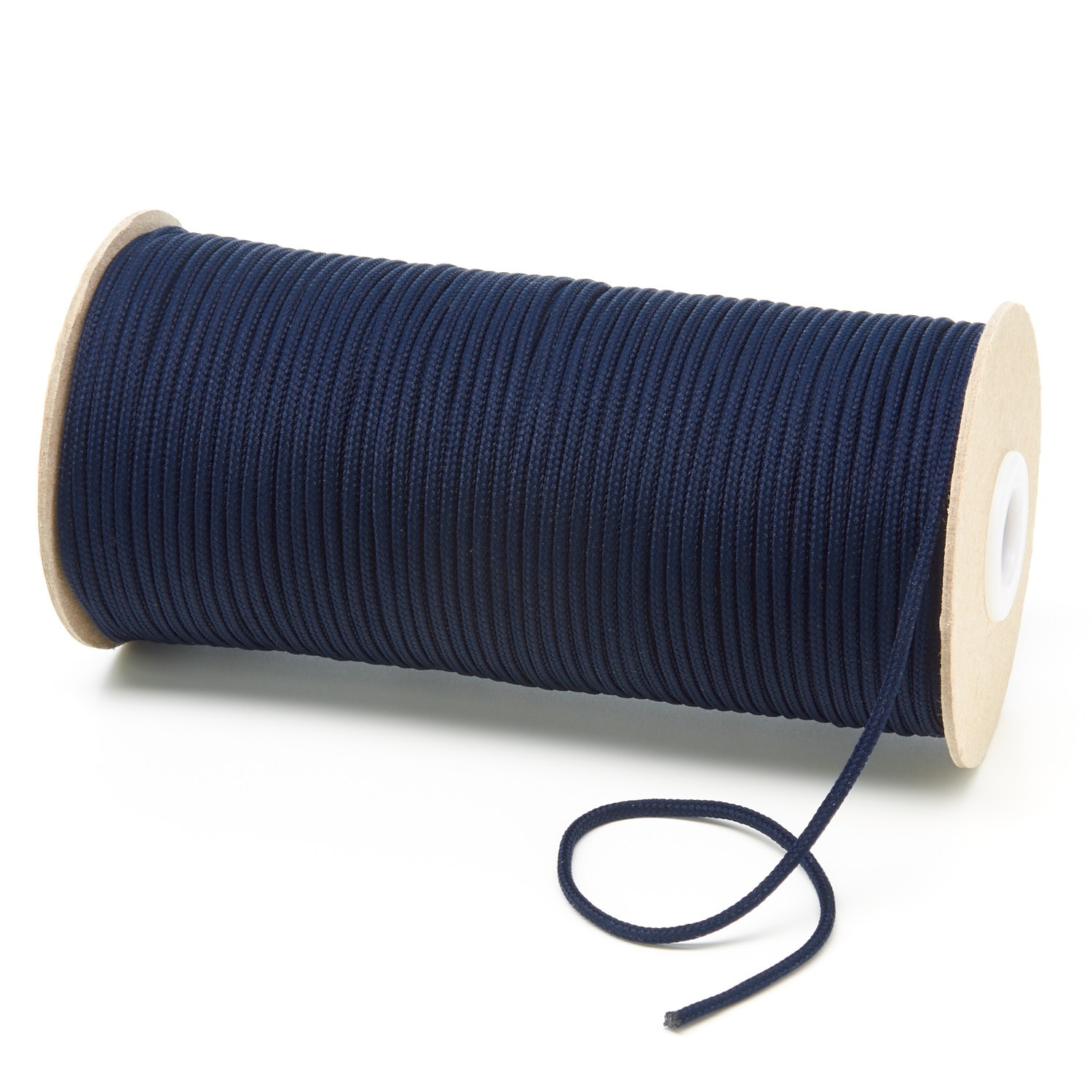2mm Thin Round Dark Navy Polyester Cord - by Kalsi Cords 35 Colours