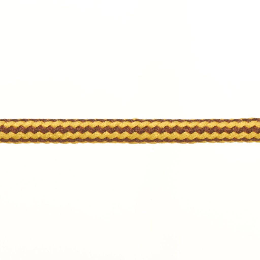 Yellow & York Brown Stripe Cord Lace by Kalsi Cords UK Manufacturers