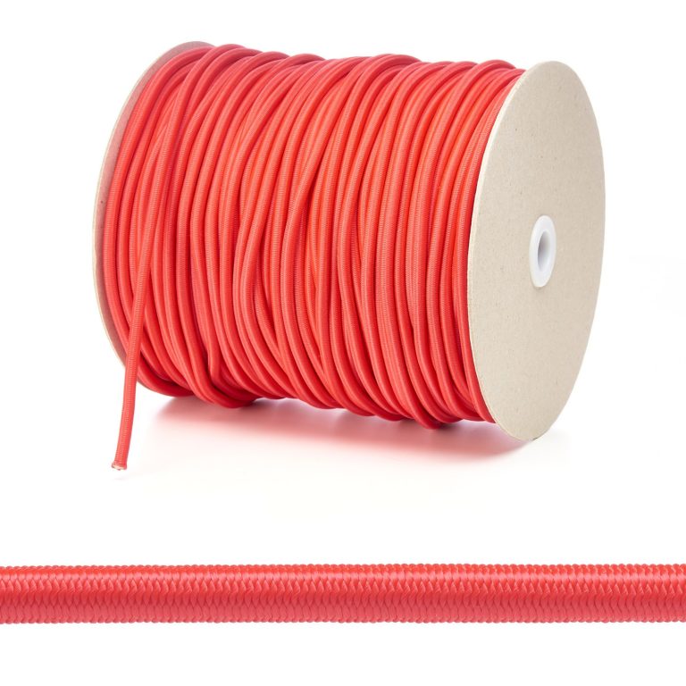 5mm Red Round Elastic Bungee Shock Cord - Kalsi Cords - British Made