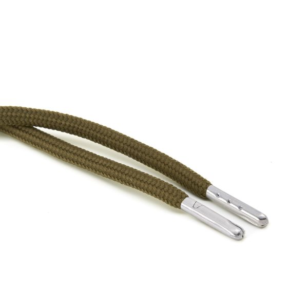 Cedar Green Round Draw String Cord Gold Metal Tip Lace - Kalsi Cords