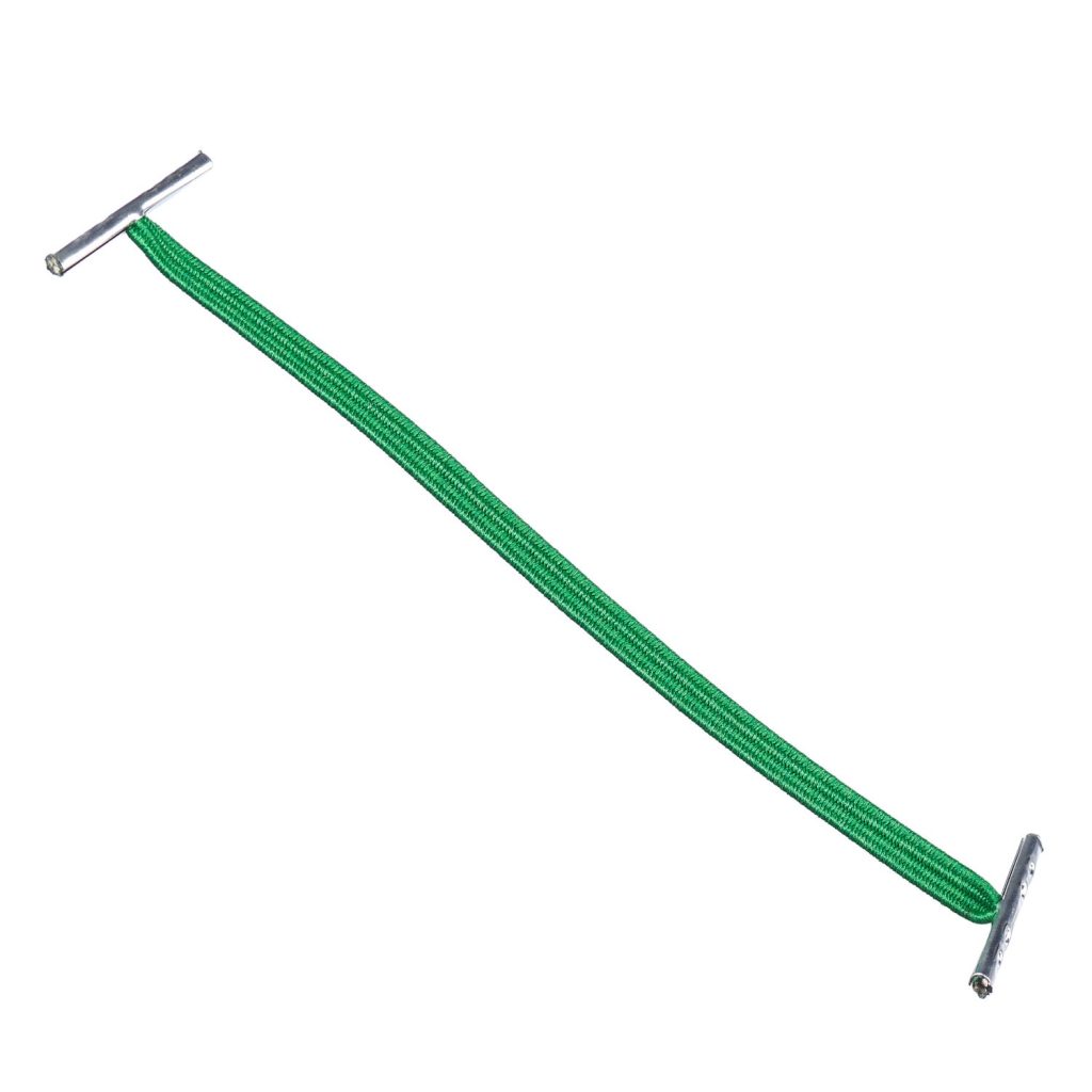 Emerald Green Flat Elastic Treasury Tags - Kalsi Cords UK Made in Britain
