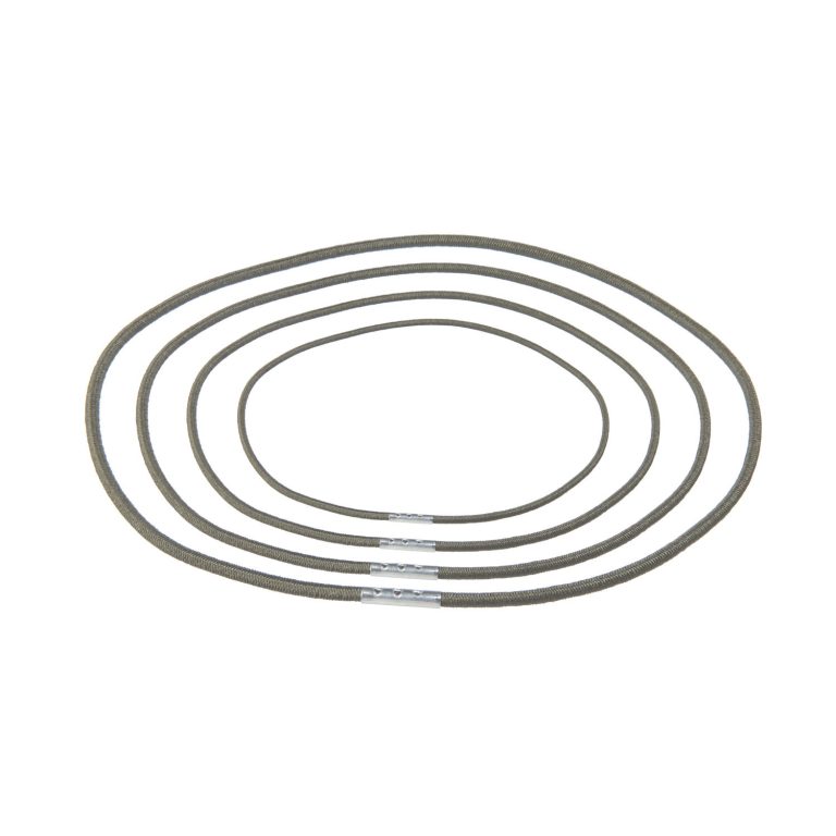 Khaki Round Elastic Menu Loop Rings - Kalsi Cords UK Made in Britain