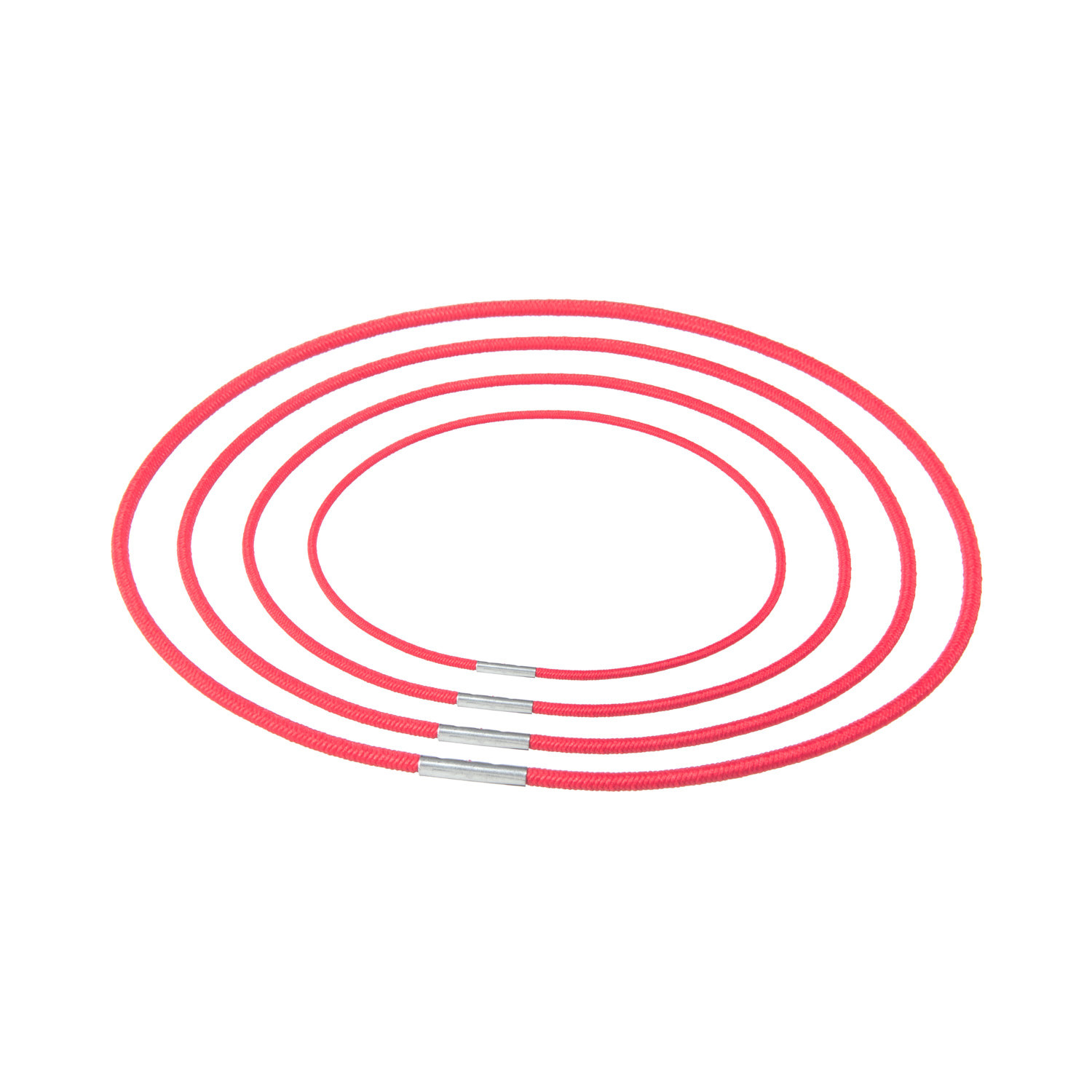 Red Round Elastic Menu Loop Rings - Kalsi Cords UK Made in Britain