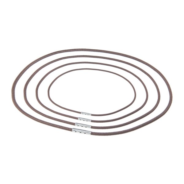 York Brown Round Elastic Menu Loop Rings - Kalsi Cords UK Made
