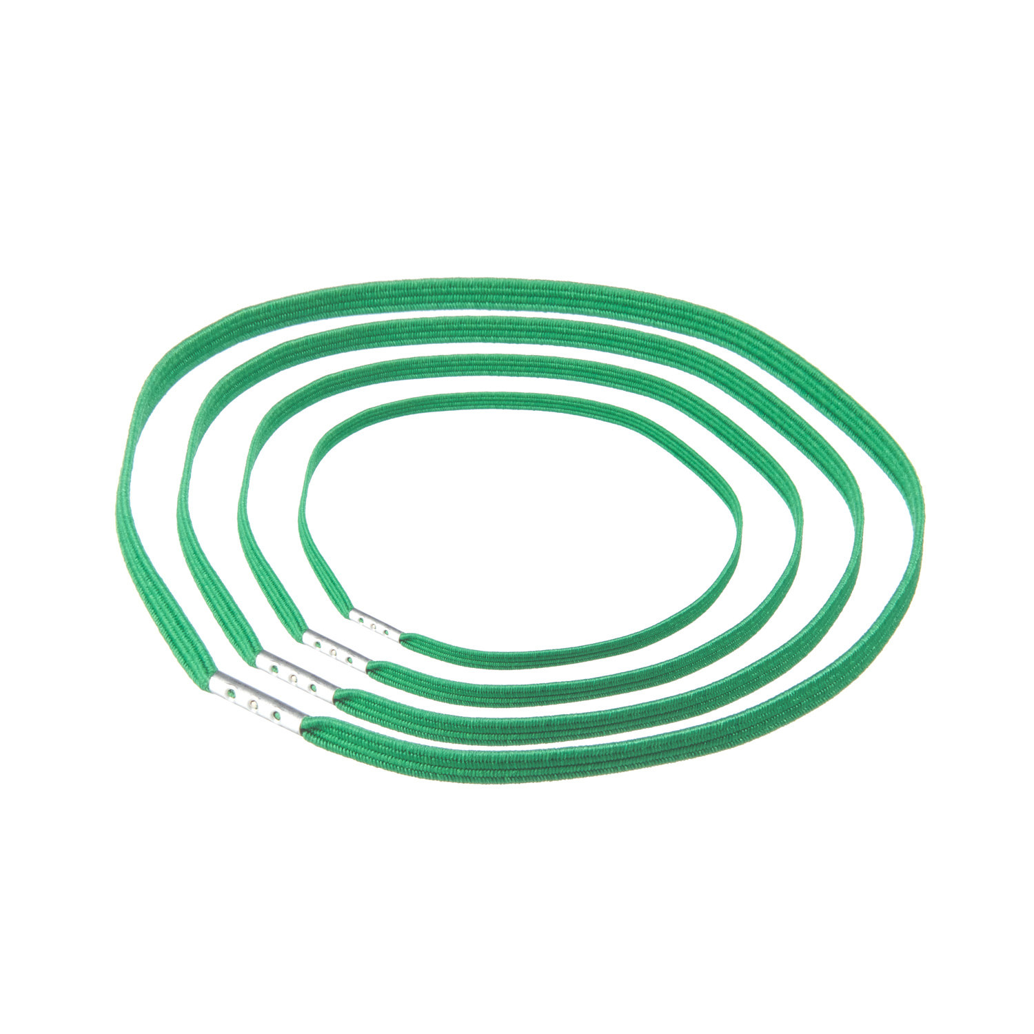 Emerald Green Flat Elastic Menu Loop Rings - Kalsi Cords UK Made