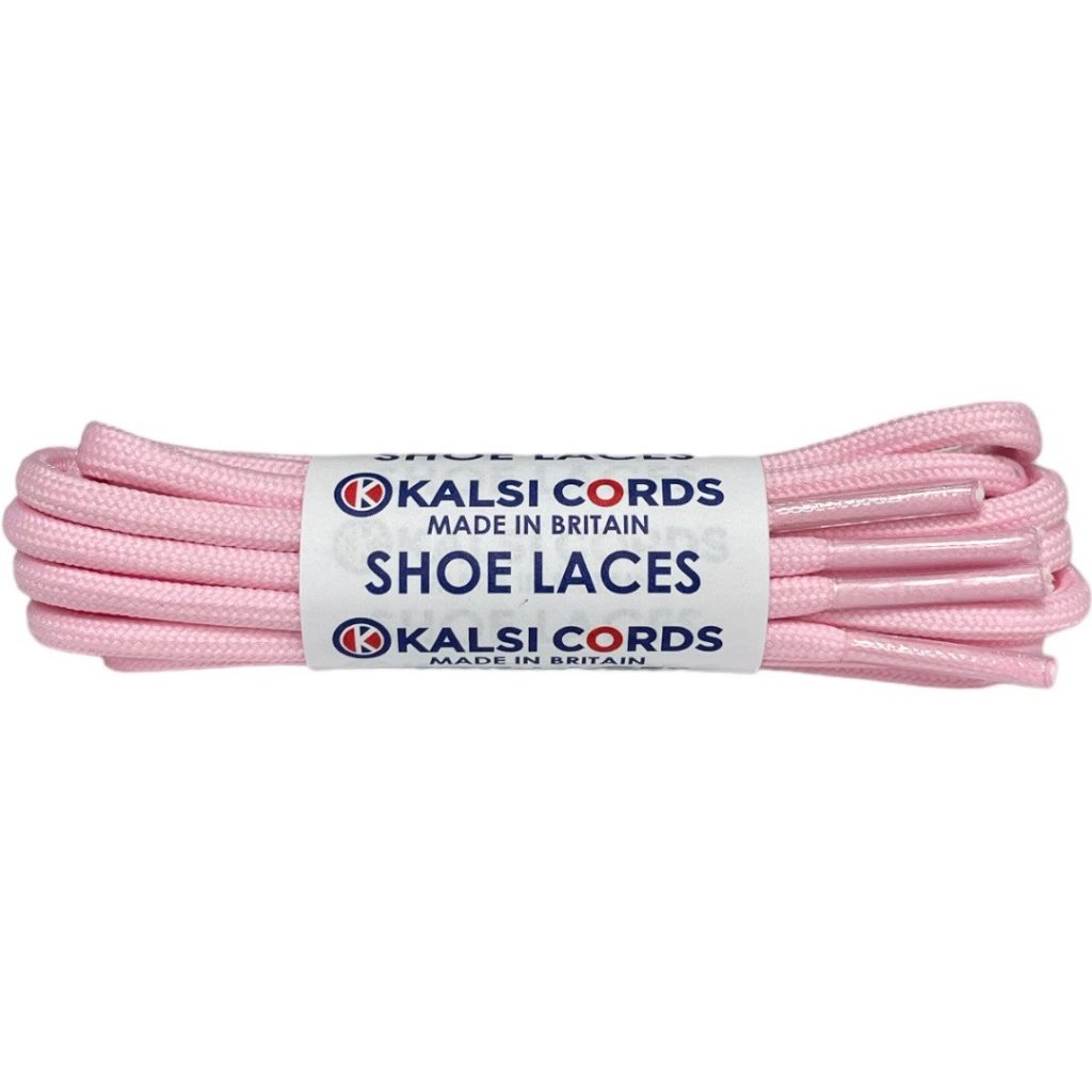 Baby Pink Oval 3.5mm Round Cord Shoe Laces by Kalsi Cords
