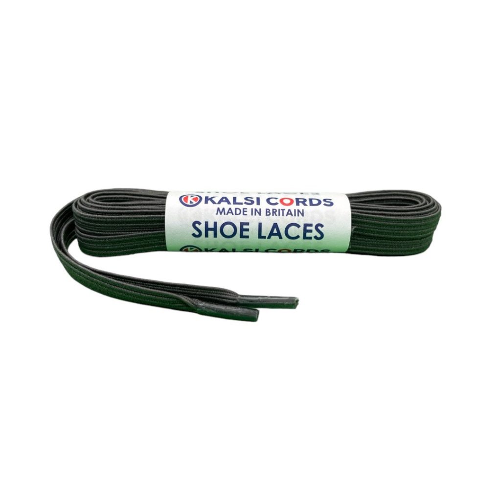 Grey 6mm Flat Elastic Shoe Laces - Kalsi Cords UK