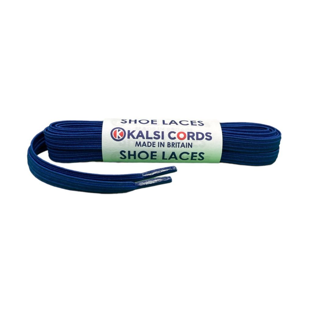 Royal Blue 6mm Flat Elastic Shoe Laces - Kalsi Cords UK