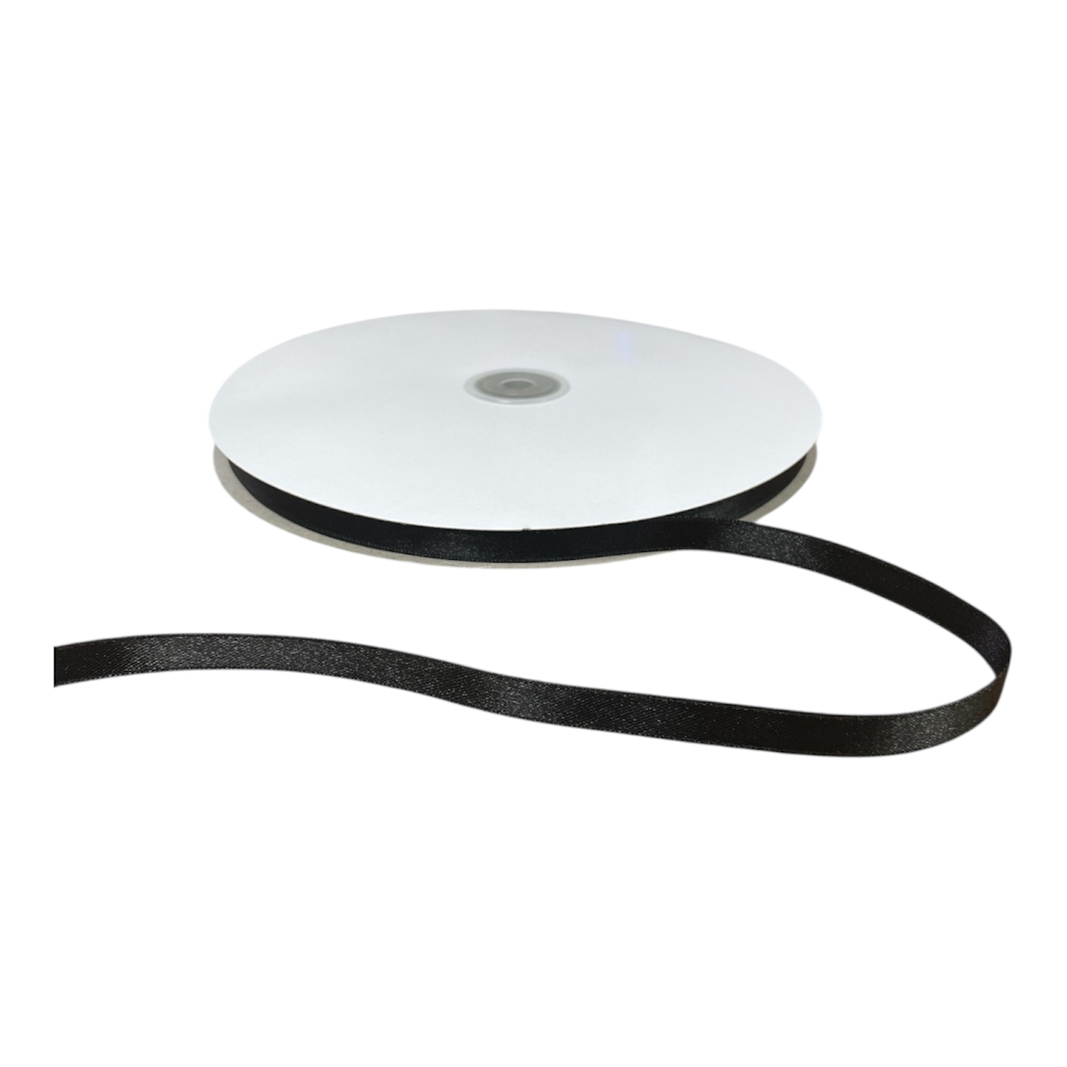 Kalsi Cords | Black 19mm Double-Sided Satin Ribbon 100yd